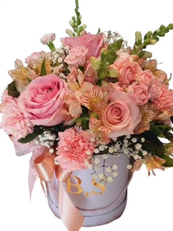 Box de Flores Tons Rosas | Atelier das Flores