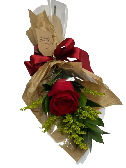 Buquê de 1 Rosa Vermelha | Atelier das Flores